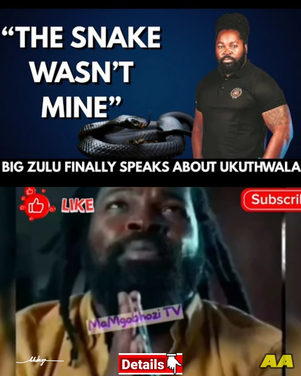 Big Zulu Finally Responds To Pastors About His Snake And His Accident ...
