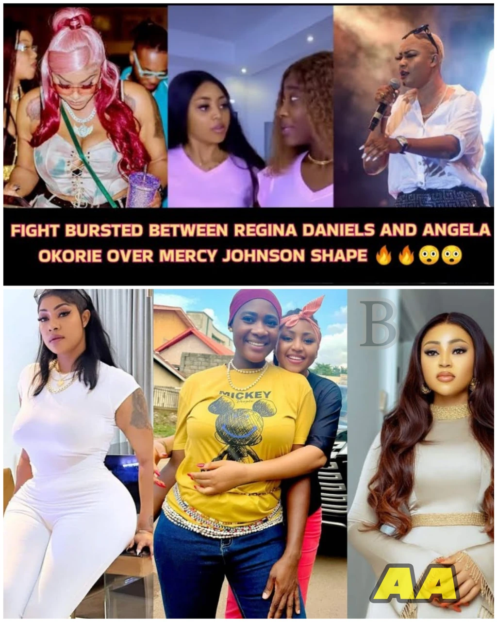 🔥 CATFIGHT ERUPTS! Regina Daniels & Angela Okorie CLASH Over Mercy ...