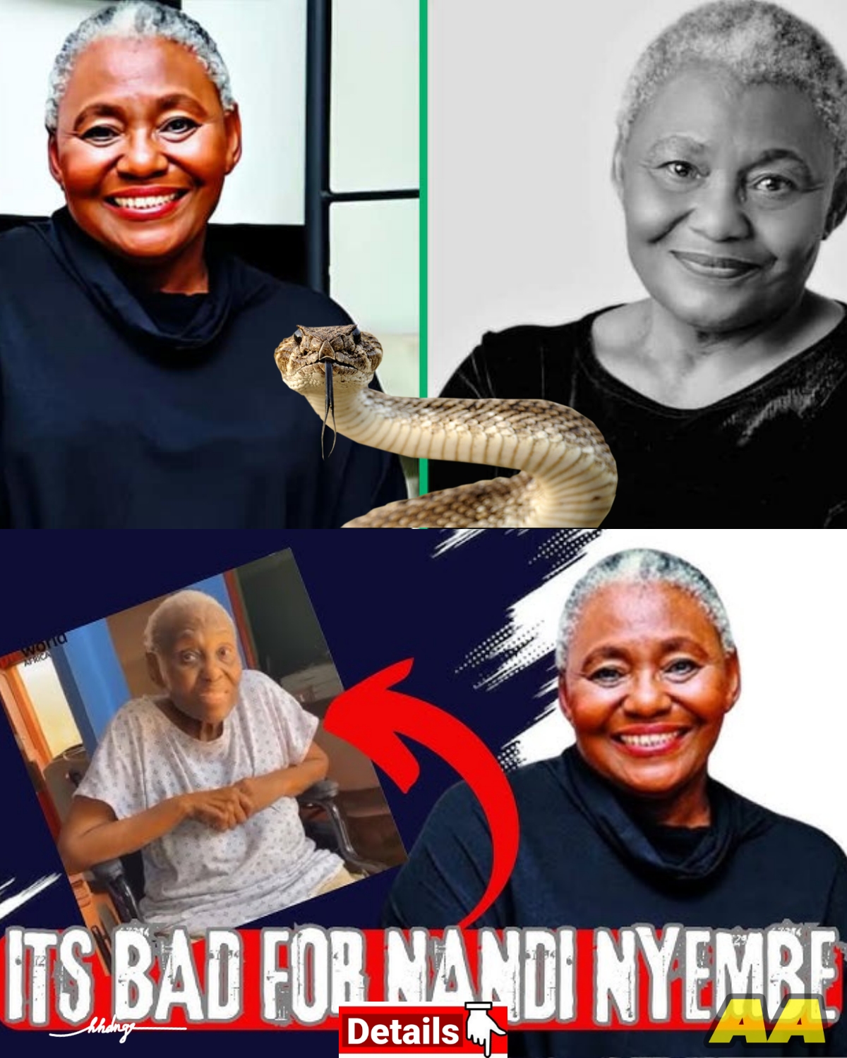 Slithering Secrets of a Star: Mam Nandi Nyembe’s Emotional Clip Sparks ...